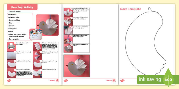 Dove Craft Activity - Art and Craft - Primary Resources